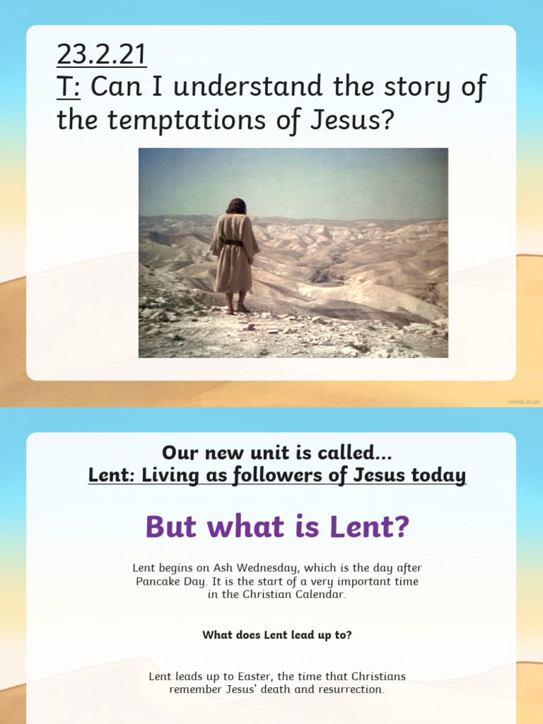 The Story of The Temptations of Jesus PowerPoint | PDF | Philosophy ...