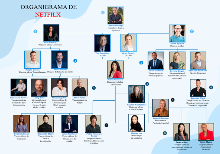Organigrama de Netflix | PDF | Marketing | Business