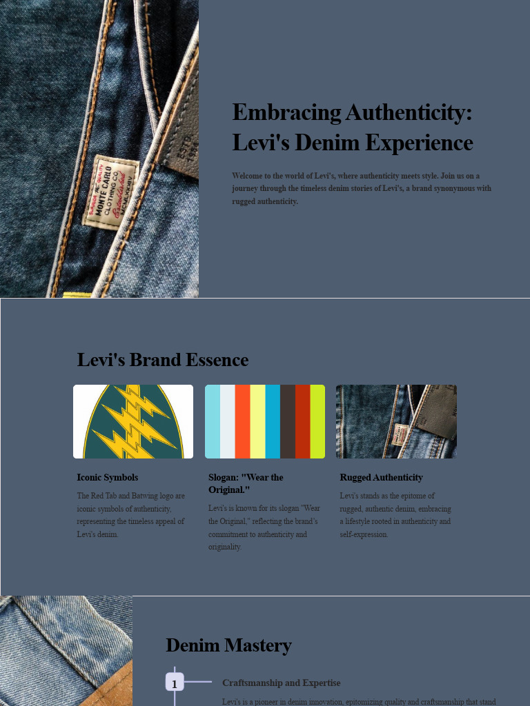 Embracing Authenticity Levis Denim Experience | PDF | Brand | Authenticity (Philosophy)