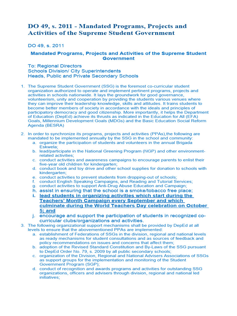 Mandated SSG PPAs | PDF