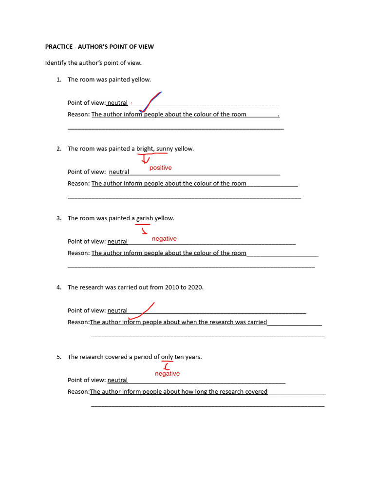 Analyzing Author's Point of View | PDF