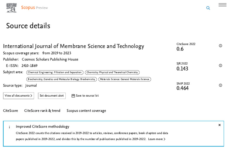 Membrane Science Journal Overview | PDF