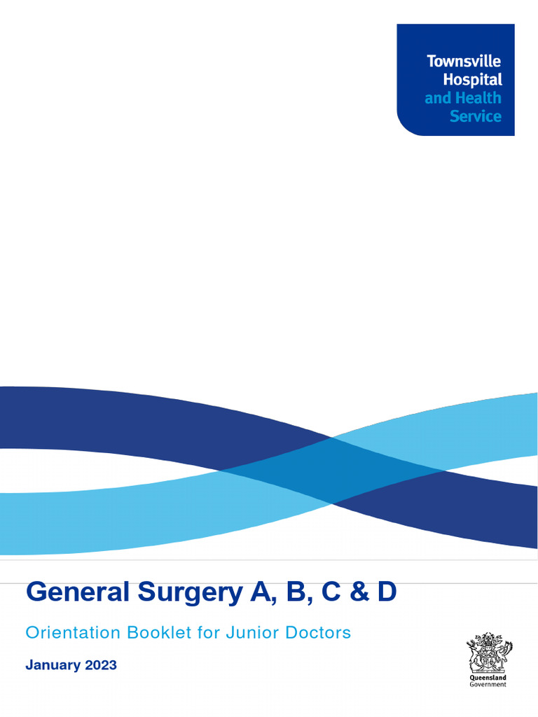 General Surgery Orientation Booklet | PDF | Patient | Surgery