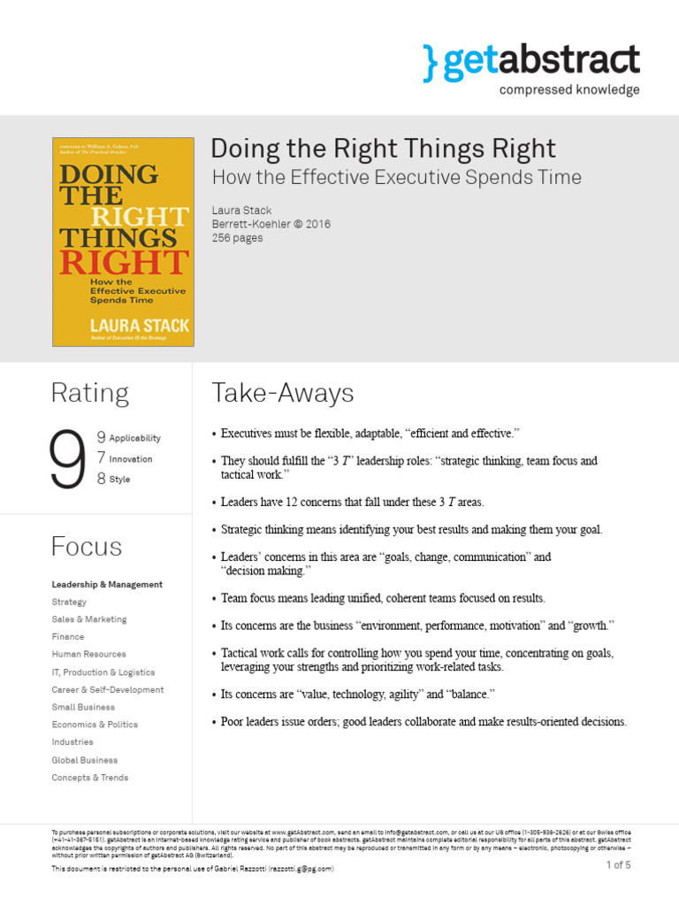 Doing The Right Things Right Stack en 26158 PDF | Download Free PDF ...