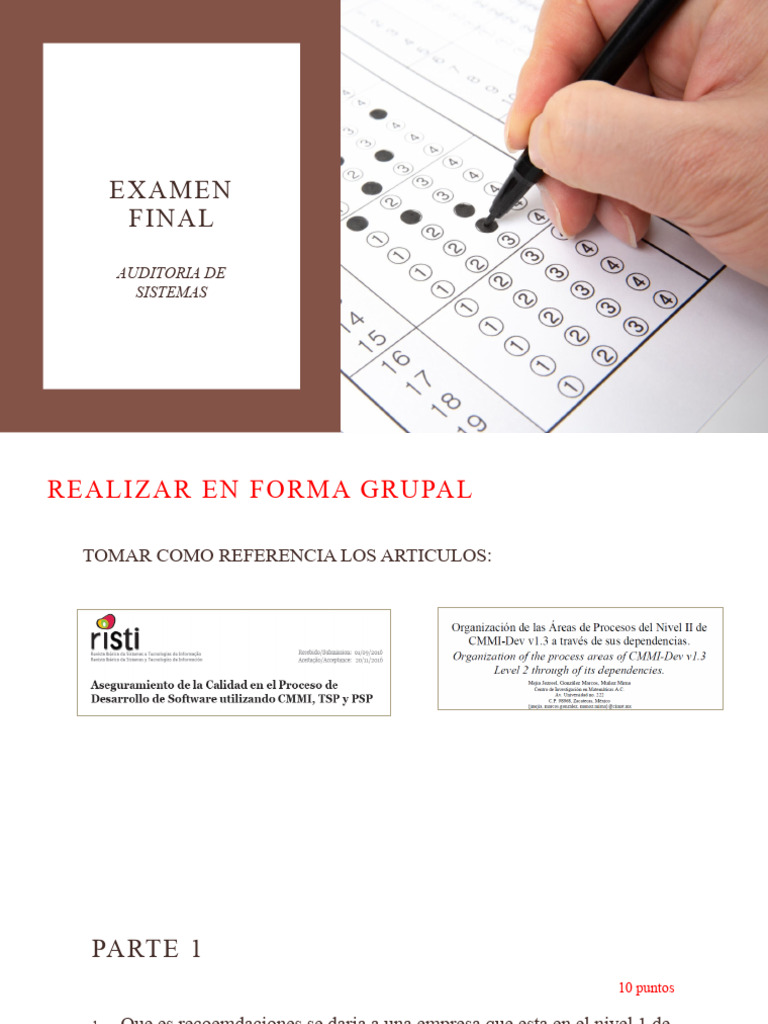 Examen Final | PDF | Software | Ingeniería de software