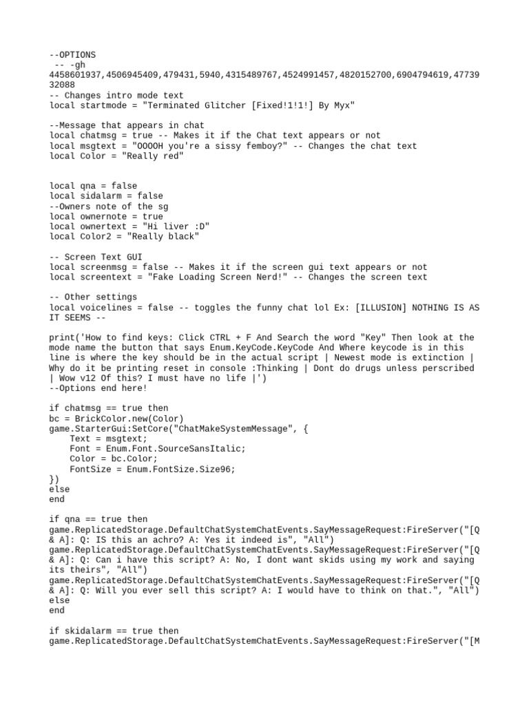 Roblox Script: Chat and Wing Animation Settings | PDF | Function (Mathematics) | Rgb Color Model