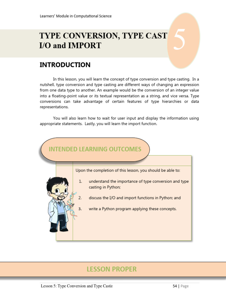 Lesson 5 | Download Free PDF | Data Type | Computer Program