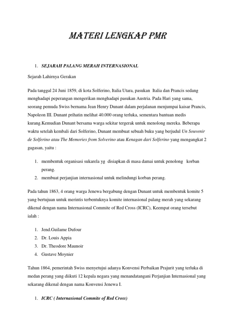 Materi Lengkap PMR | PDF