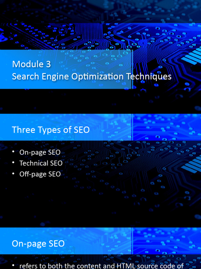 Module 3 | PDF | Search Engine Optimization | Computing