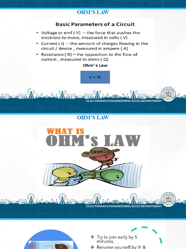 Understanding Ohm's Law Basics | PDF | Resistor | Electrical Resistance ...