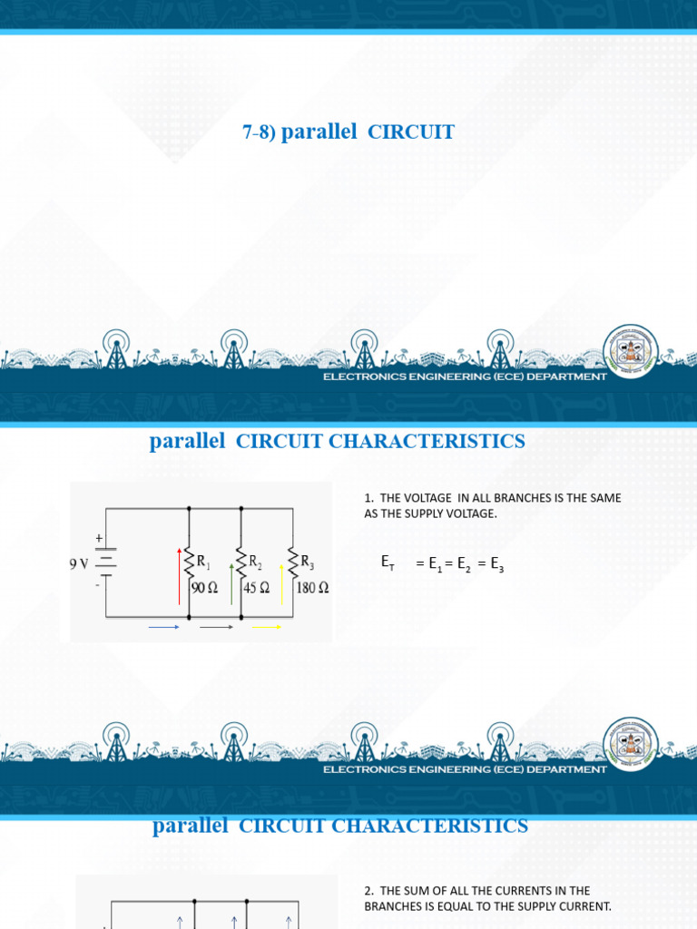 Basic Electronics Ppt Lesson 5 Parallel | PDF | Series And Parallel Circuits | Electrical Network