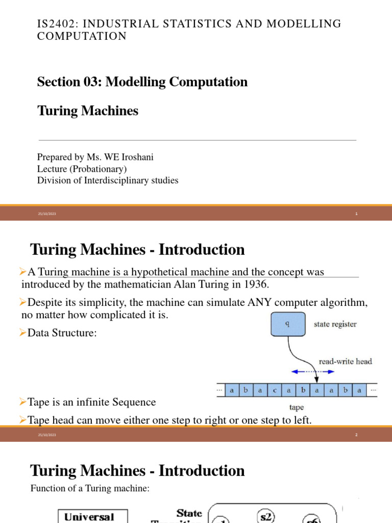 Turing Machines | PDF | Models Of Computation | Mathematics