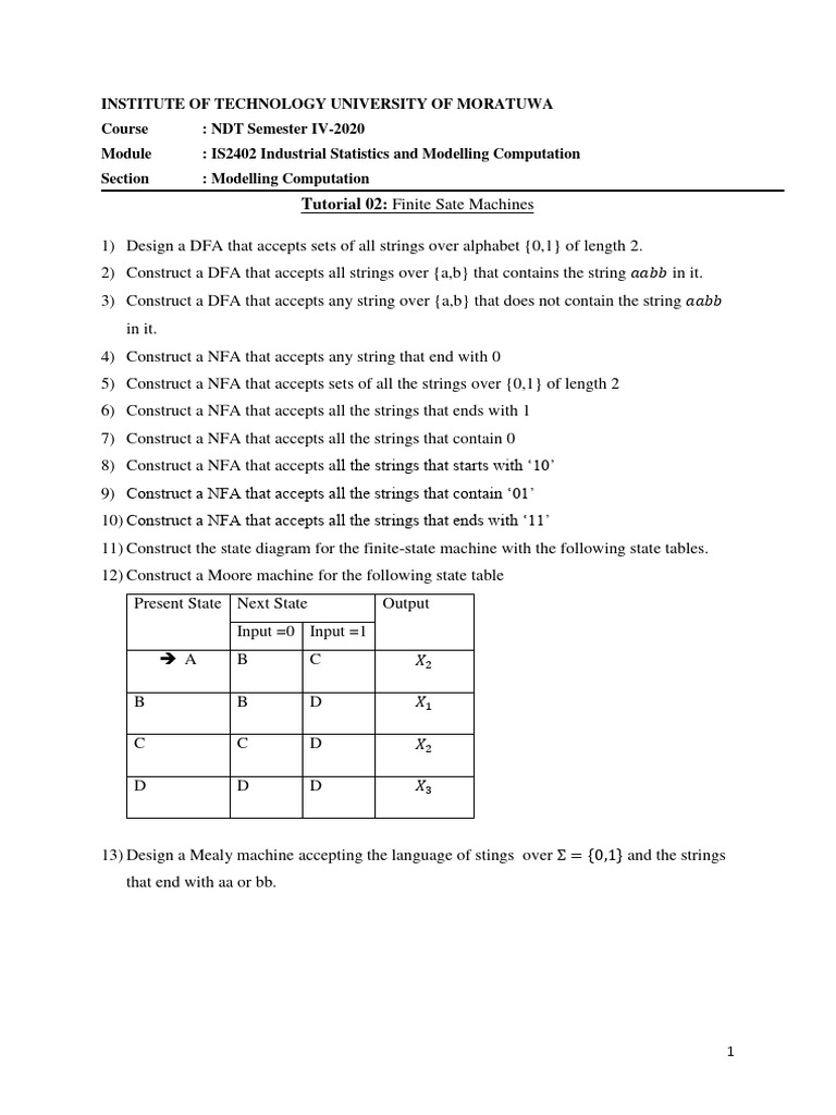Tutorial 02 | PDF | String (Computer Science) | Conceptual Model Tutorial 02 | PDF | String (Computer Science) | Conceptual Model