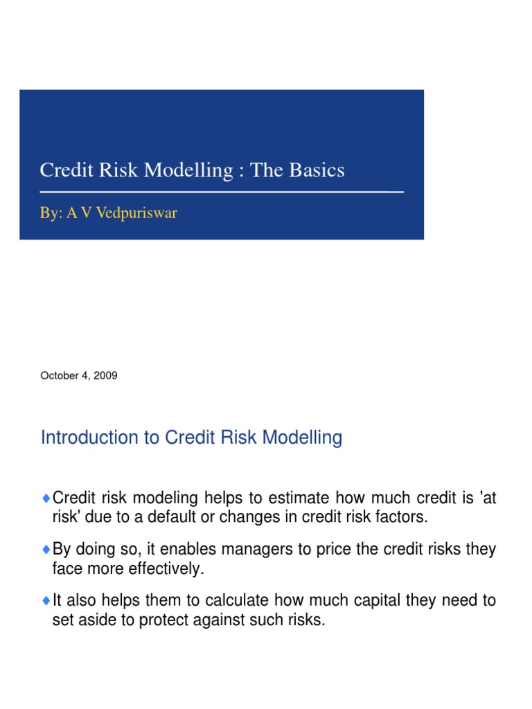 Credit Risk Modelling - A Primer | PDF | Financial Risk | Mark To ...