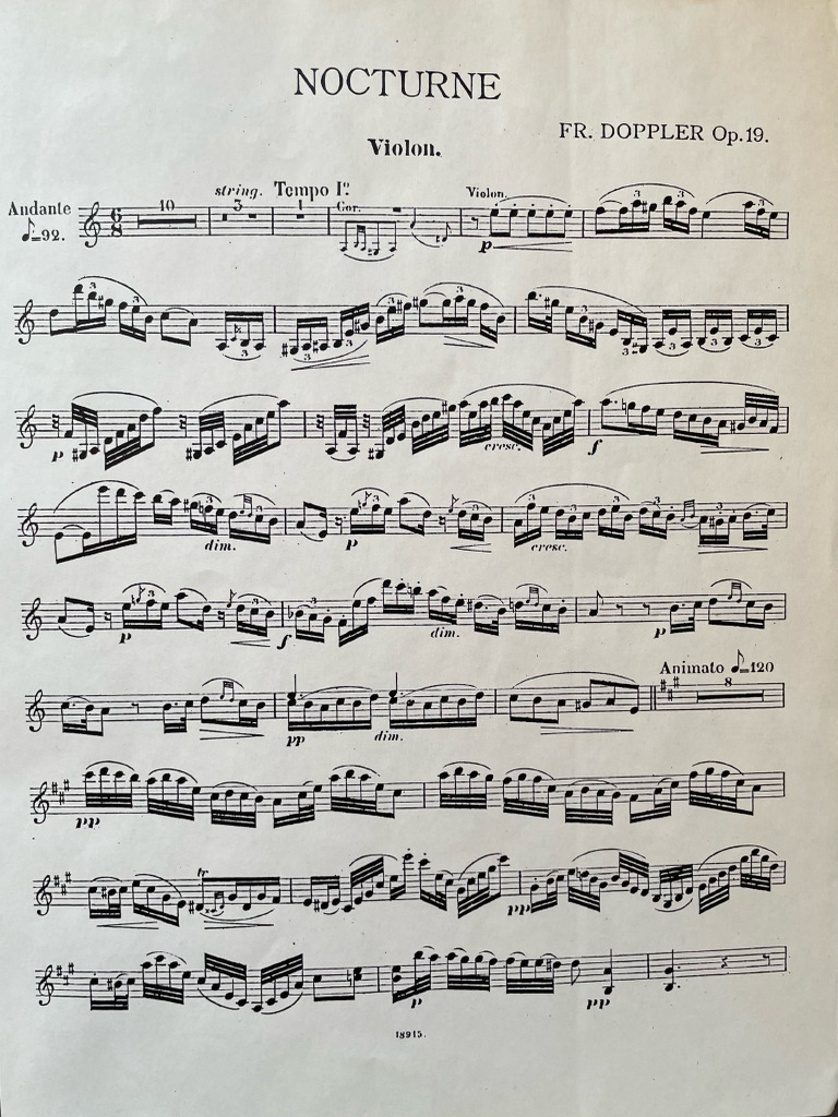 Doppler Violin Score | PDF