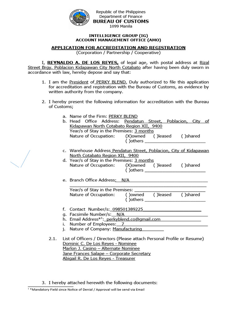 Application Form Corp 2020 | PDF | Identity Document | Government