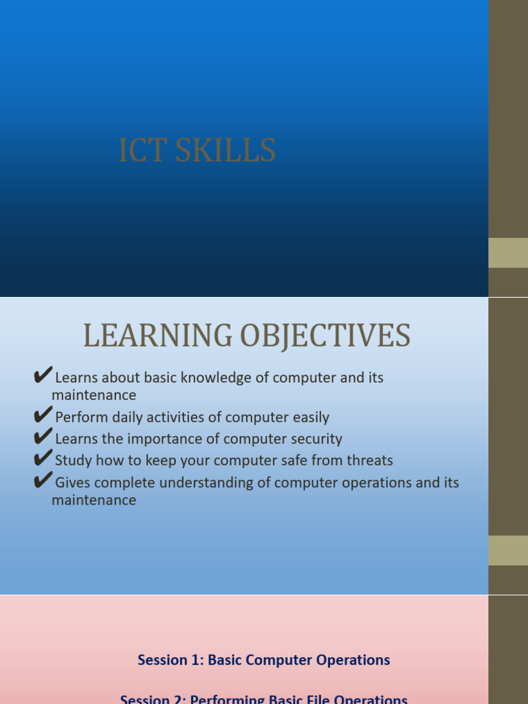Ict Skills Pdf Computer Virus Operating System