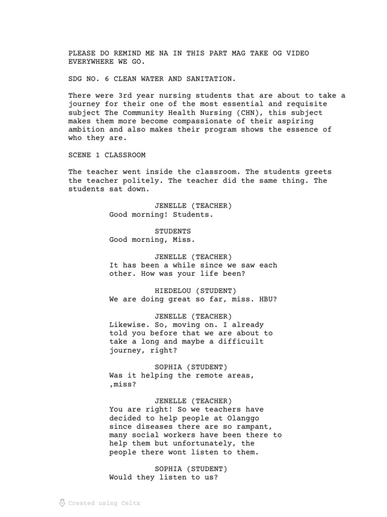 Script English Script | PDF