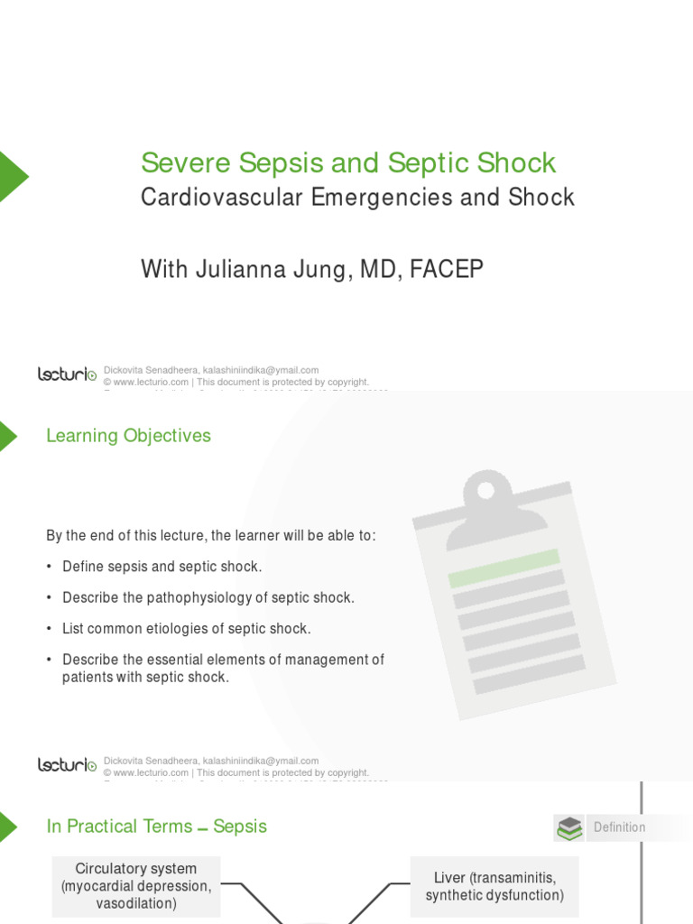Emergency Medicine Sepsis | PDF | Sepsis | Shock (Circulatory)