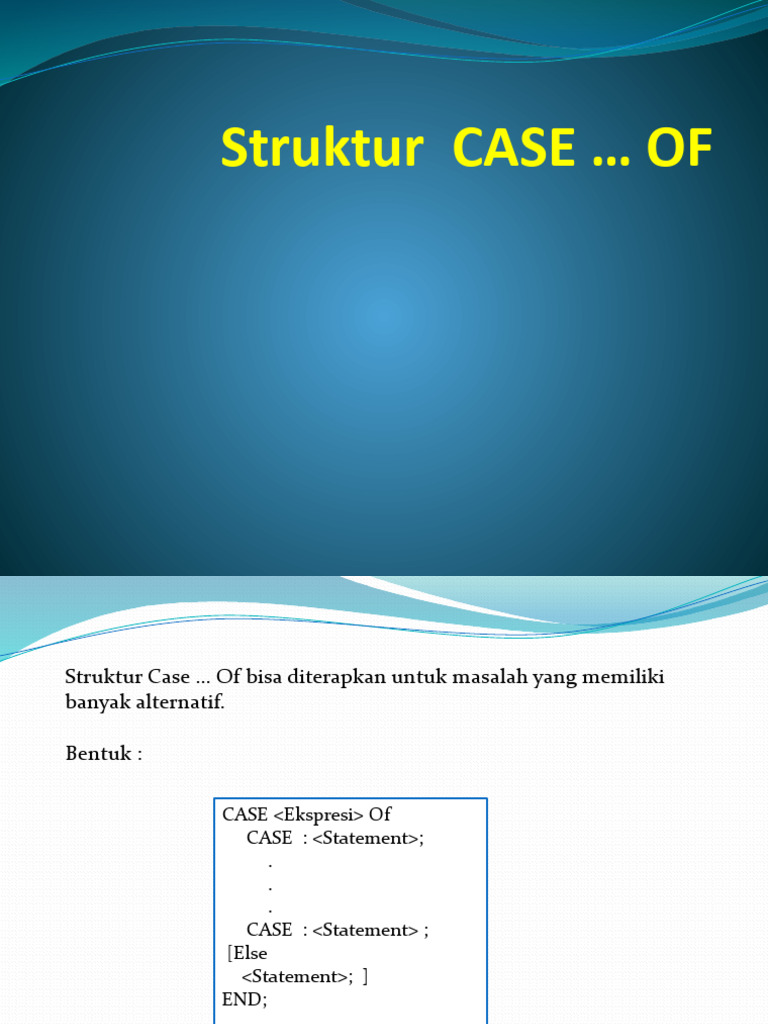 Materi Struktur Select Case | PDF