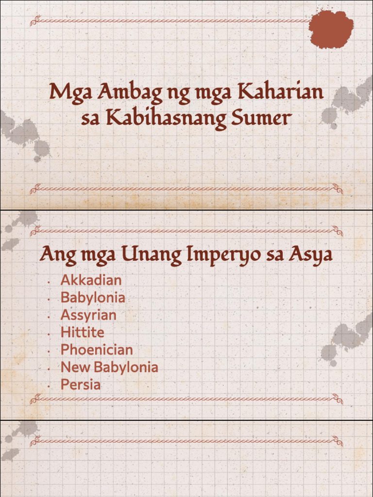 Mga Ambag NG Kaharian Sa Sumer | PDF