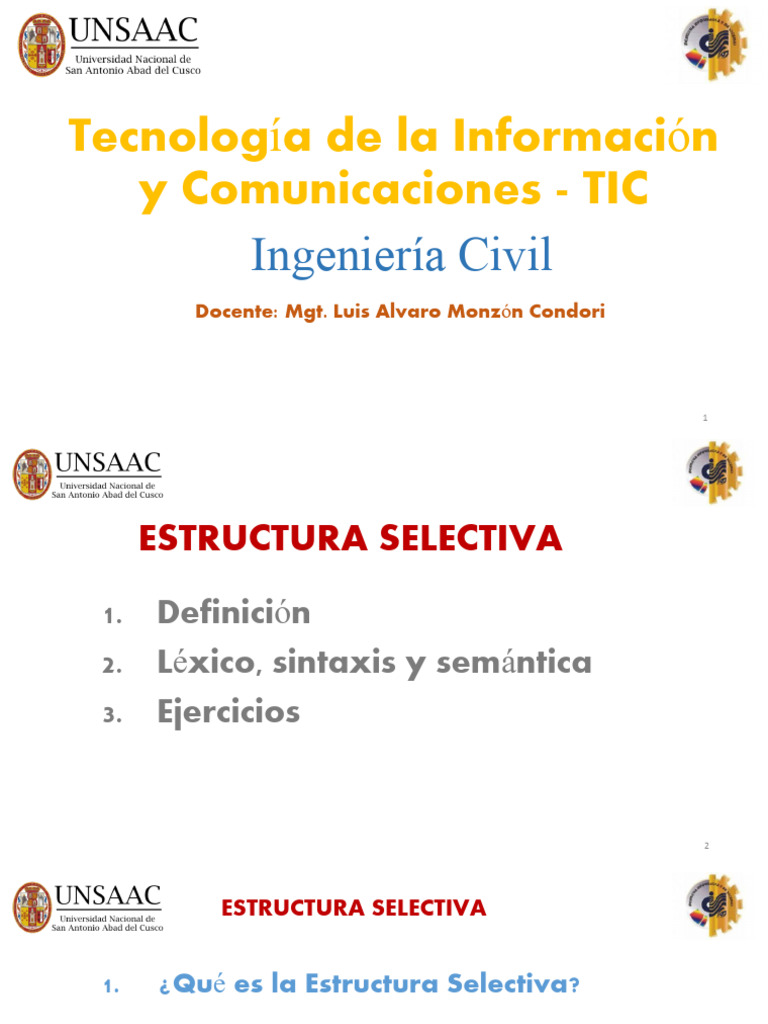 4.7. Estructuras Selectivas y Ejercicios | PDF | Algoritmos | Ingeniería de software