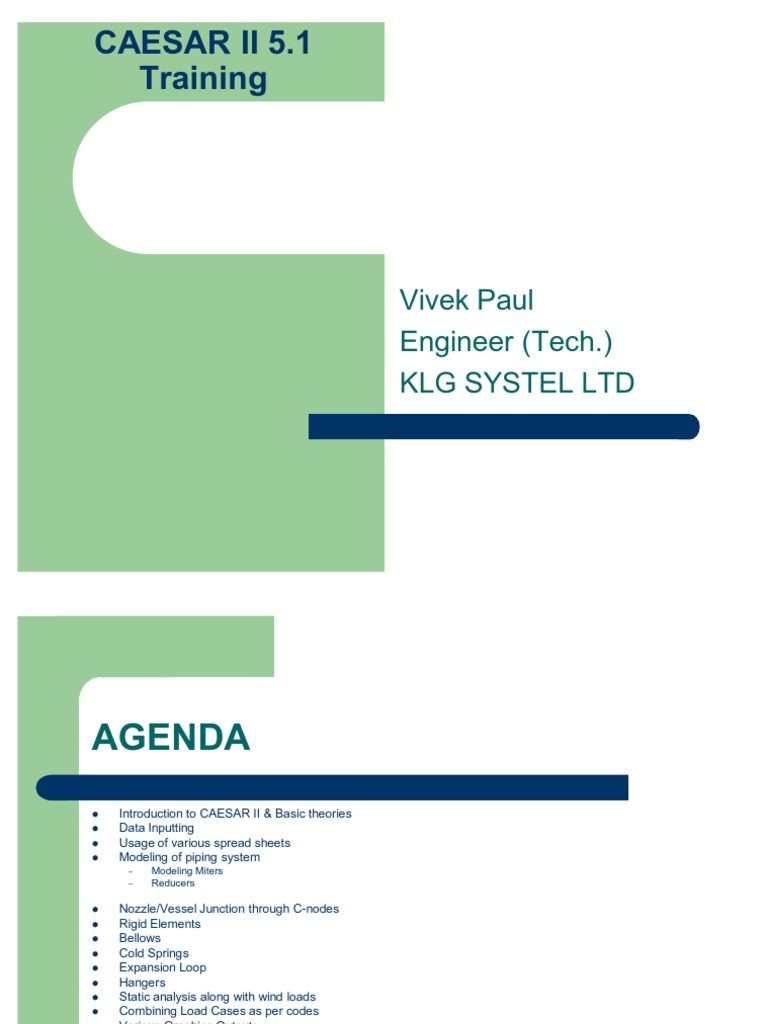 Caesar II Training | Download Free PDF | Pipe (Fluid Conveyance ...