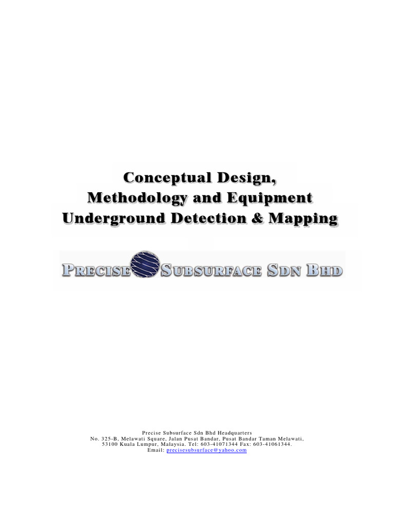 Scope of Work and Methodology Underground Utility Detection | PDF | Radar Scope of Work and Methodology Underground Utility Detection | PDF | Radar