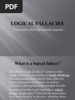 LOGIC CHAPTER 5 - Lecture Note | PDF | Fallacy | Argument