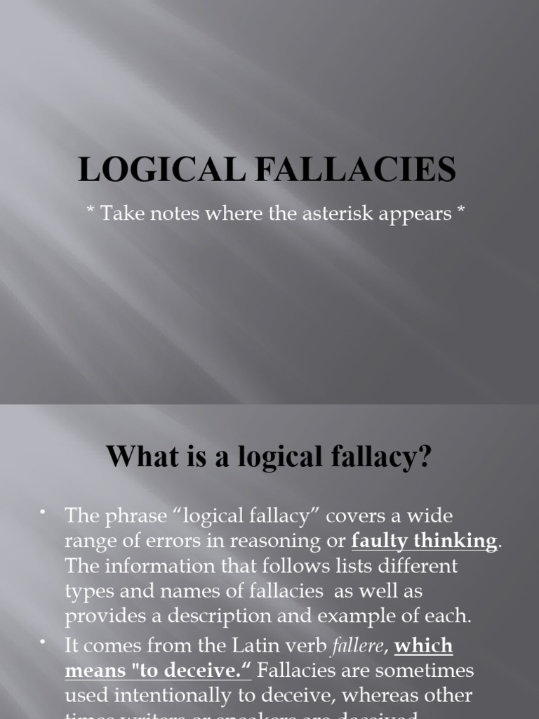 Logical Fallacies | PDF | Fallacy | Argument