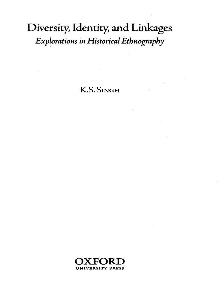 KS Singh - Diversity-Identity-and-Linkages | PDF | Mahabharata | Hindu Mythology