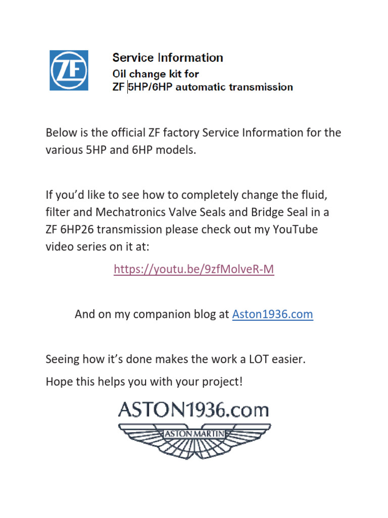 ZF Guide For Service | PDF | Electrostatic Discharge | Motor Vehicle