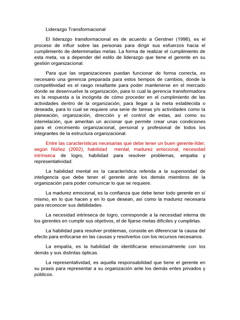 Liderazgo Transformacional 3 Archivo | PDF | Liderazgo | Creatividad