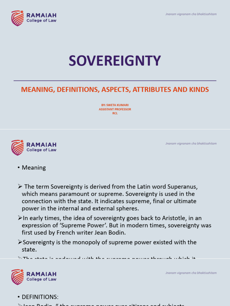 Sovereignty | PDF | Sovereignty | Political Science