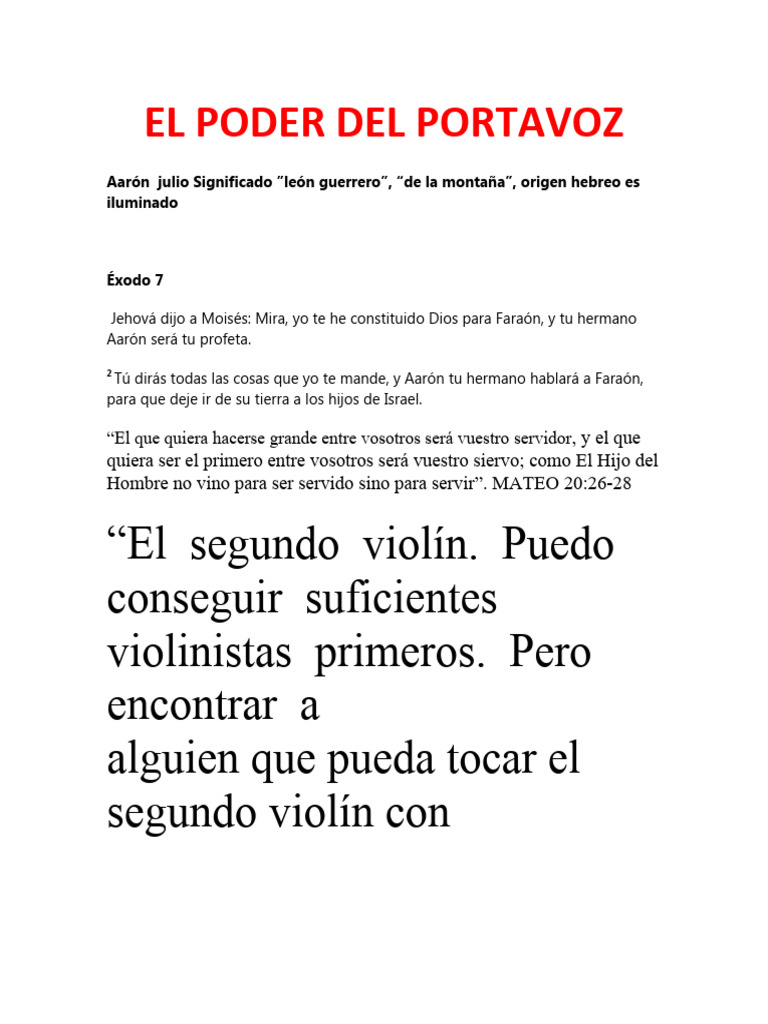 La Vara de Aaron | PDF | Aaron | Moisés