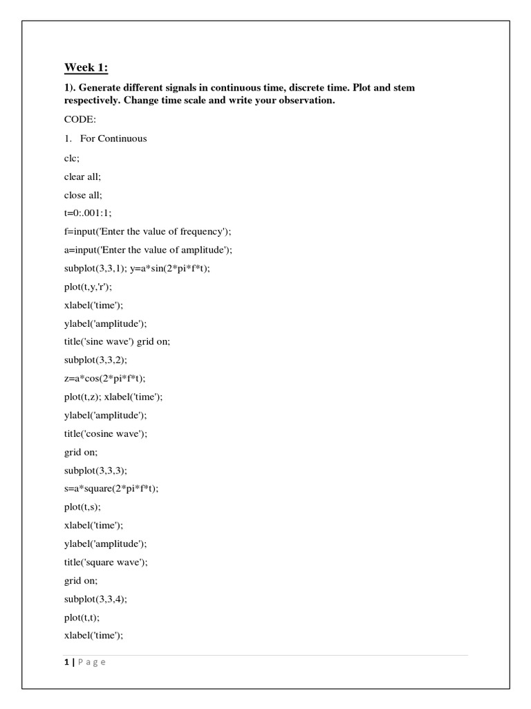 Open Ended Exp Dsp Pdf Discrete Fourier Transform Amplitude