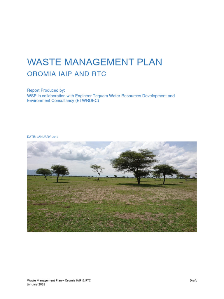 Oromia Appendix c9 Oromia Waste Management Plan | PDF | Waste | Waste Management