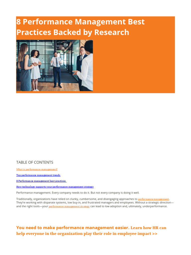 8 Performance Management Best Practices Backed by Research | PDF ... 8 Performance Management Best Practices Backed by Research | PDF ...