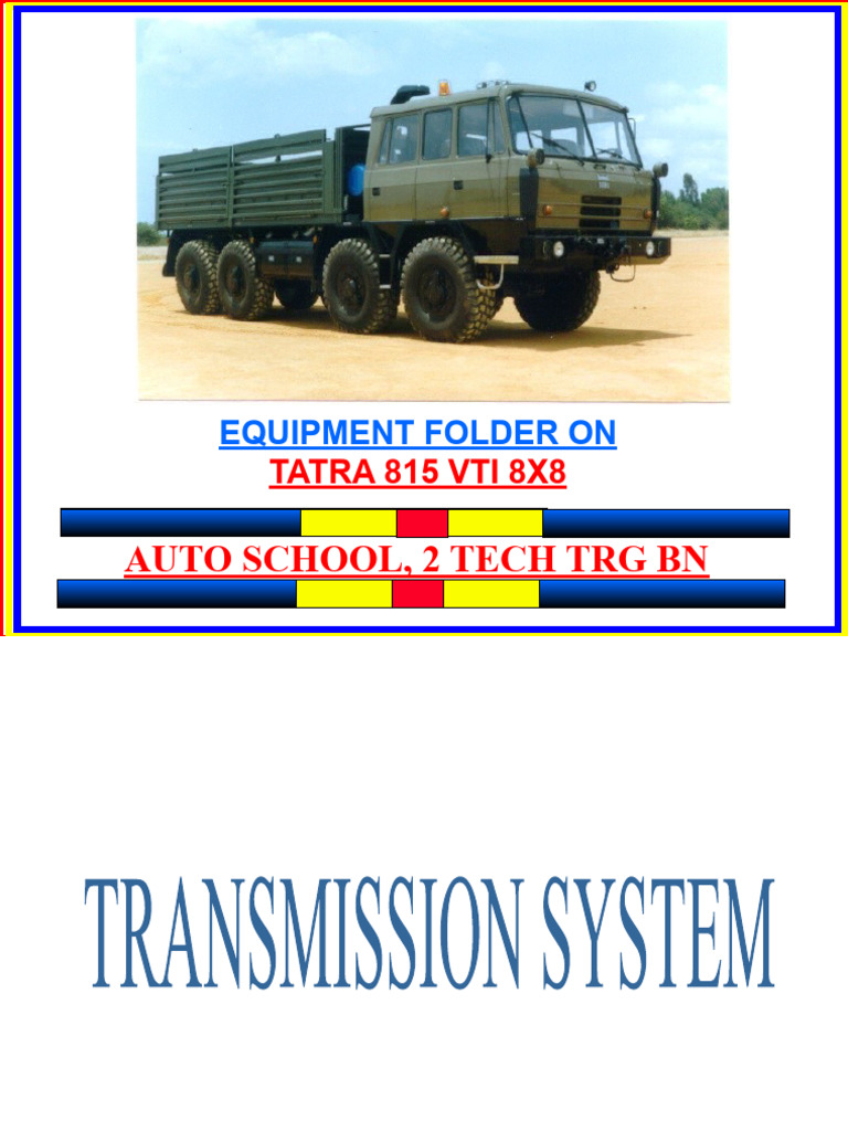 Transmission System Tatra 8x8 | PDF | Axle | Gear