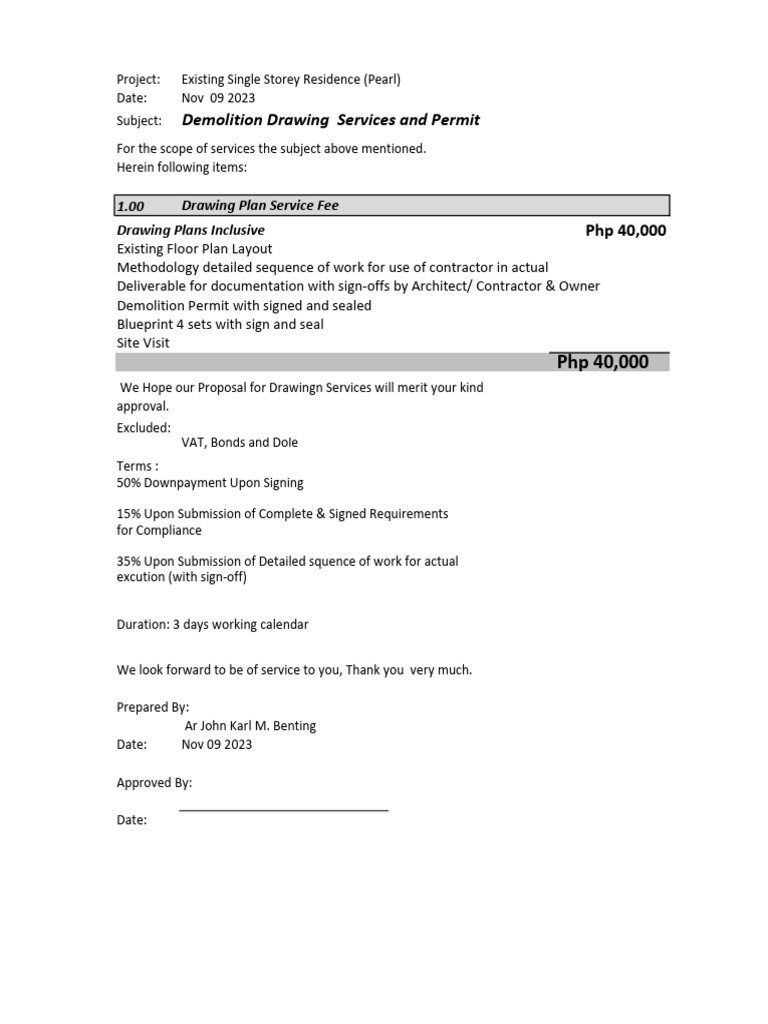 Revsied Proposal For Demolition | PDF | Law