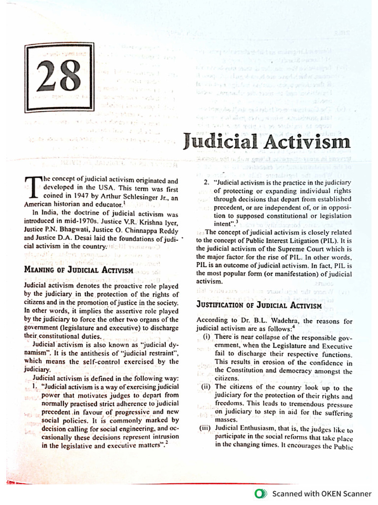 Judicial Activism and Restraint | PDF