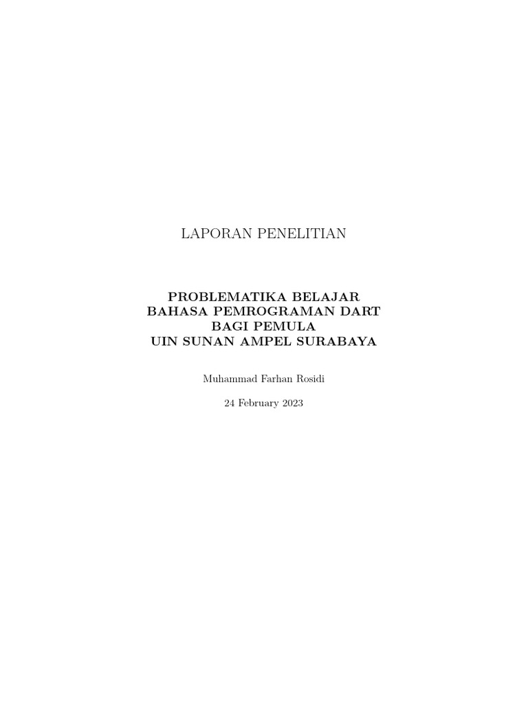 Contoh Hasil Format Dokumen Menggunakan Latex Overleaf | PDF