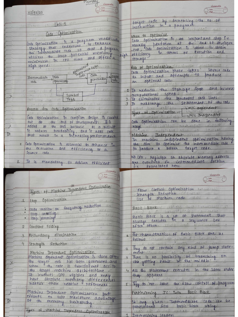 Compiler Unit 5 | PDF