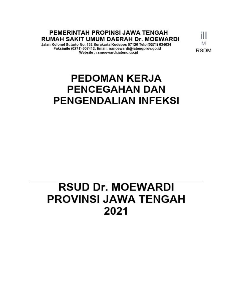 Pedoman PPI RSUD Dr. Moewardi 2021 | PDF