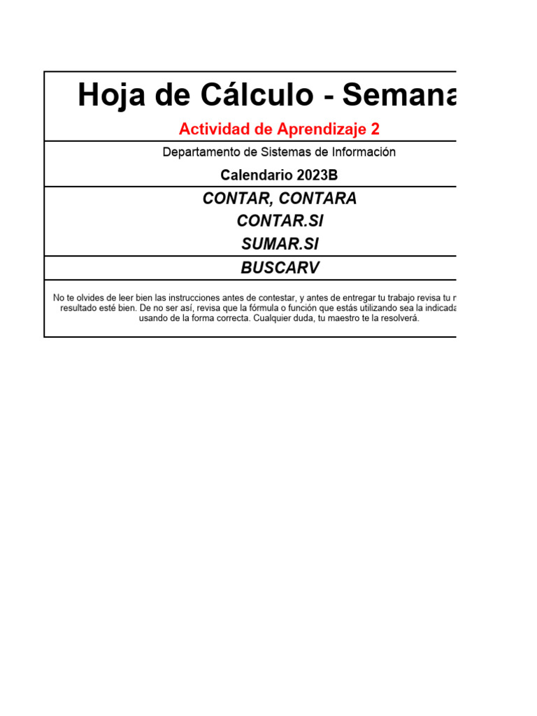 Hana Act 2 Excel-2 | PDF