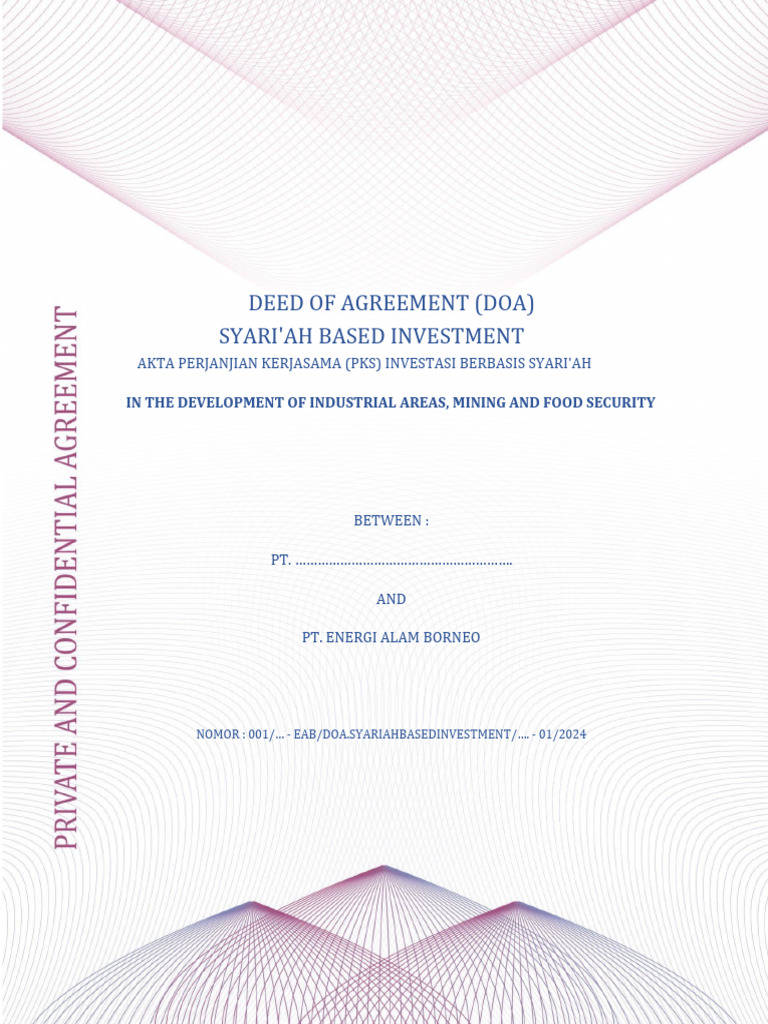 Draft Doa Investor MR Wempy | PDF | Non Disclosure Agreement | Legal ...