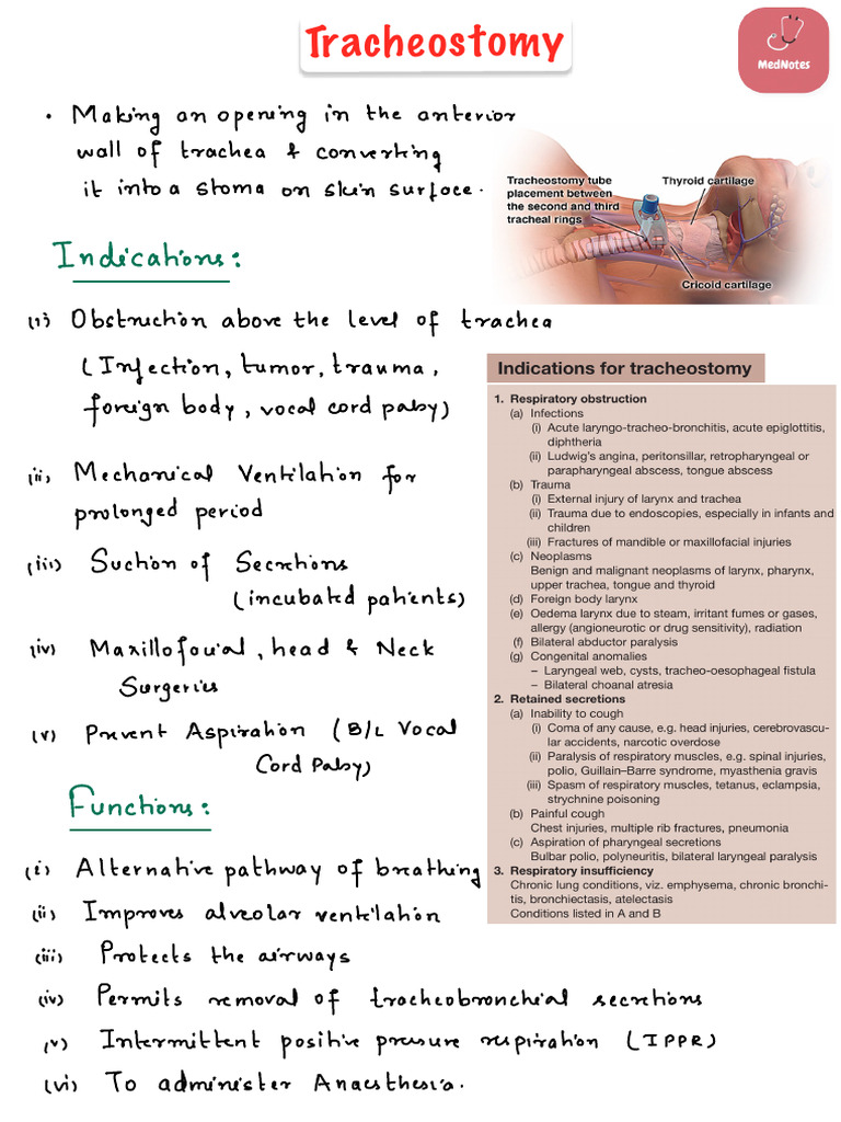 Tracheostomy | PDF | Respiratory System | Physiology