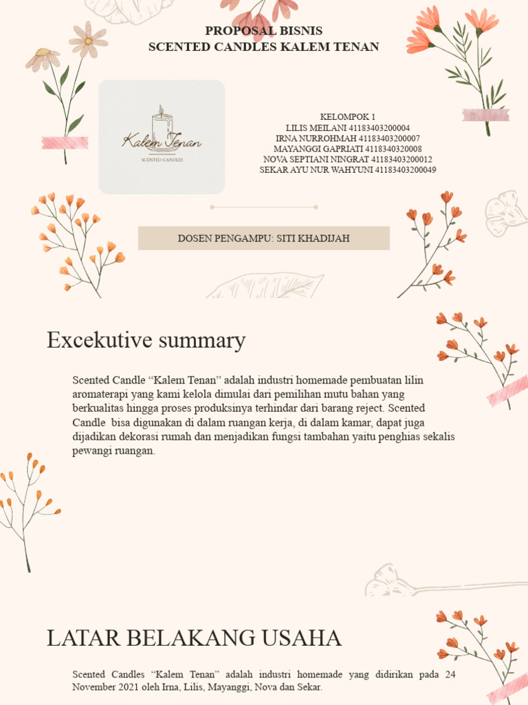 Kel 1-Proposal Bisnis Fix | PDF