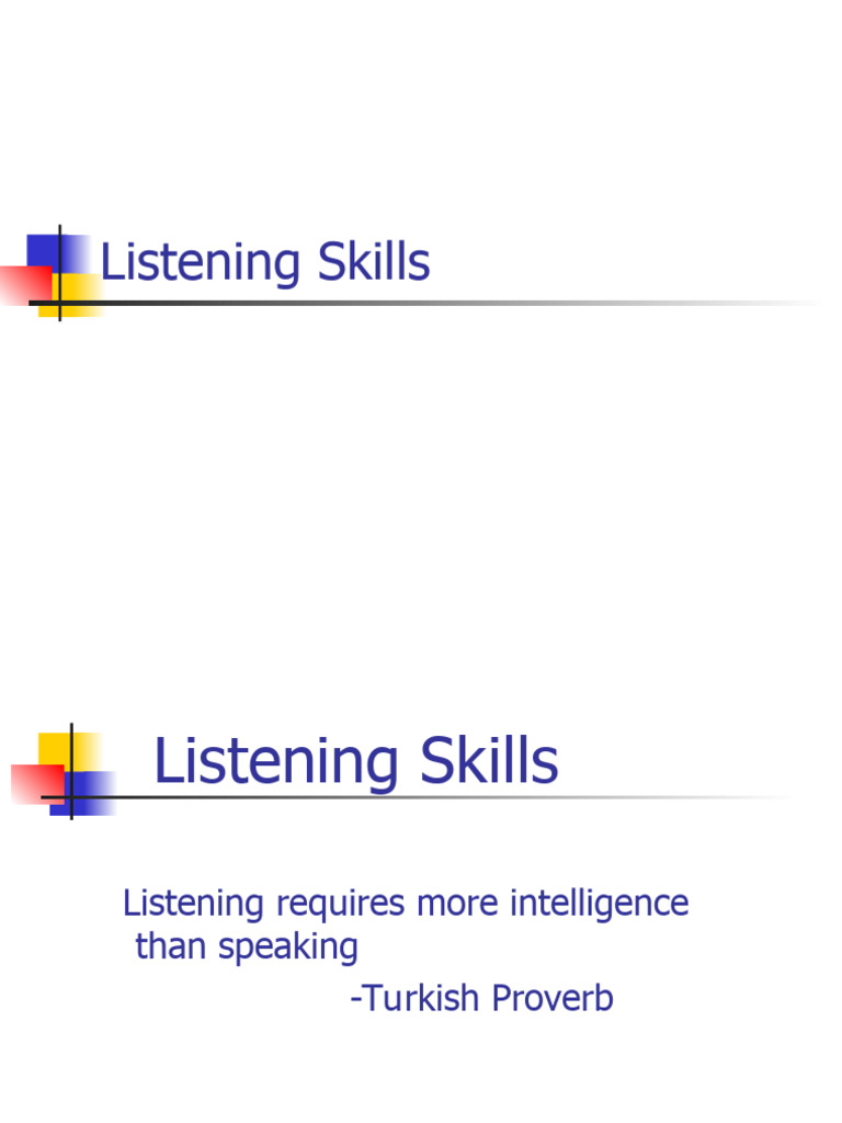Listening Skills | PDF | Body Language | Human Communication