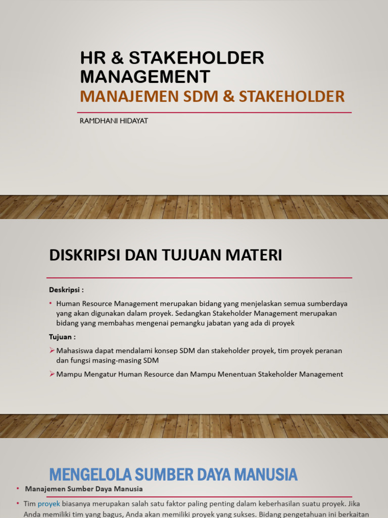 HR & Stakeholder Management | PDF